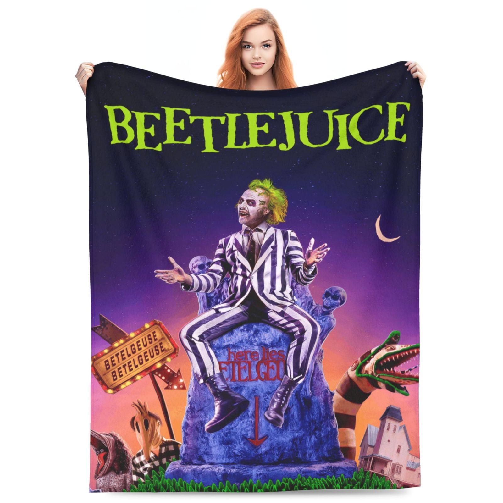 Beetlejuice Musical Blanket Ultra-Soft Micro Fleece Flannel Blanket 80 ...