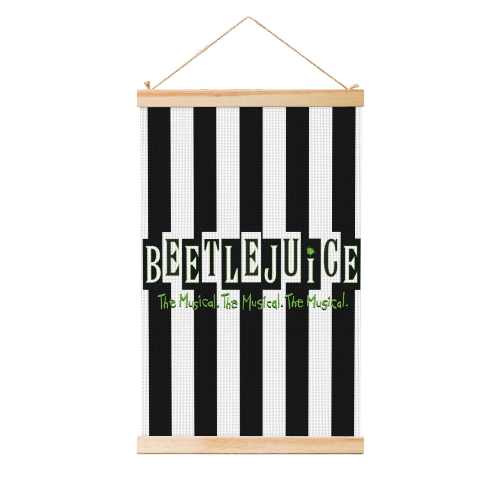Beetlejuice Poster Wooden Shaft Hanging Banner Painting With Cord ...