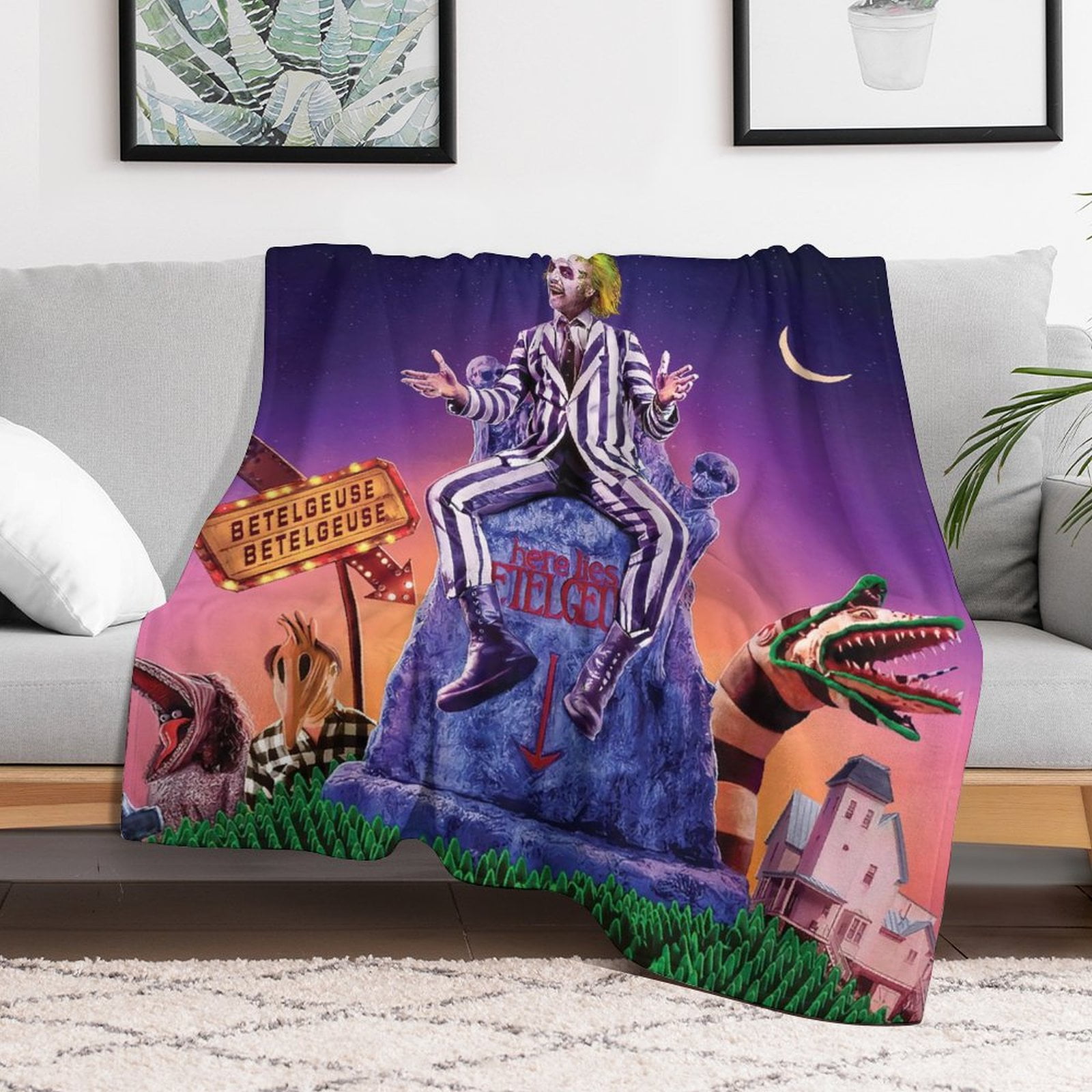 Beetlejuice Queen Size Blanket, Gifts for Girls And Boys, Super Soft, Lightweight, Cozy, Plush ...