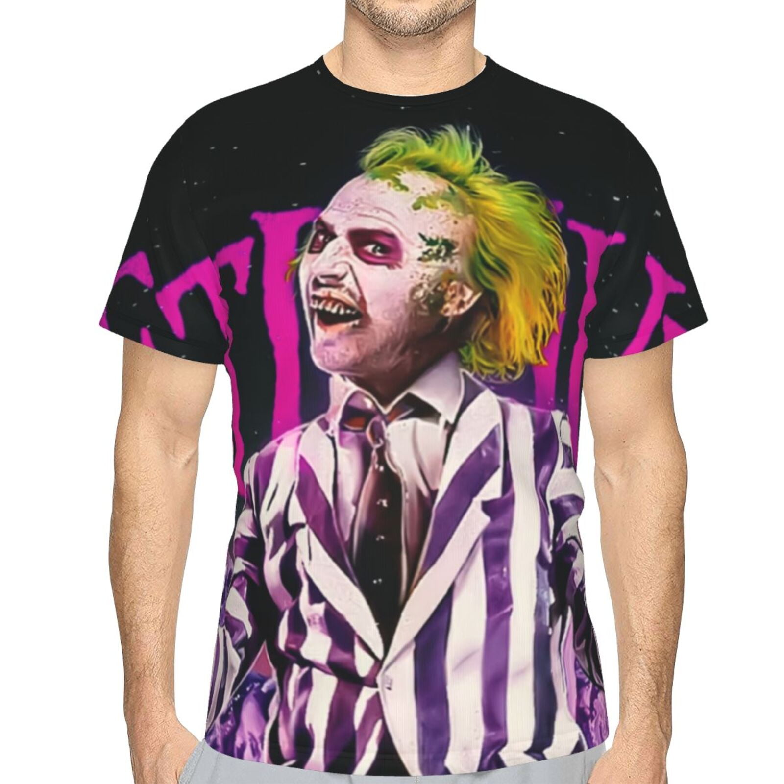 Beetlejuice Unisex 3d Pattern Printed Short Sleeve T-Shirts Casual ...