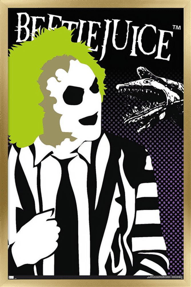 Beetlejuice - Vector Wall Poster, 22.375" x 34", Framed - Walmart.com
