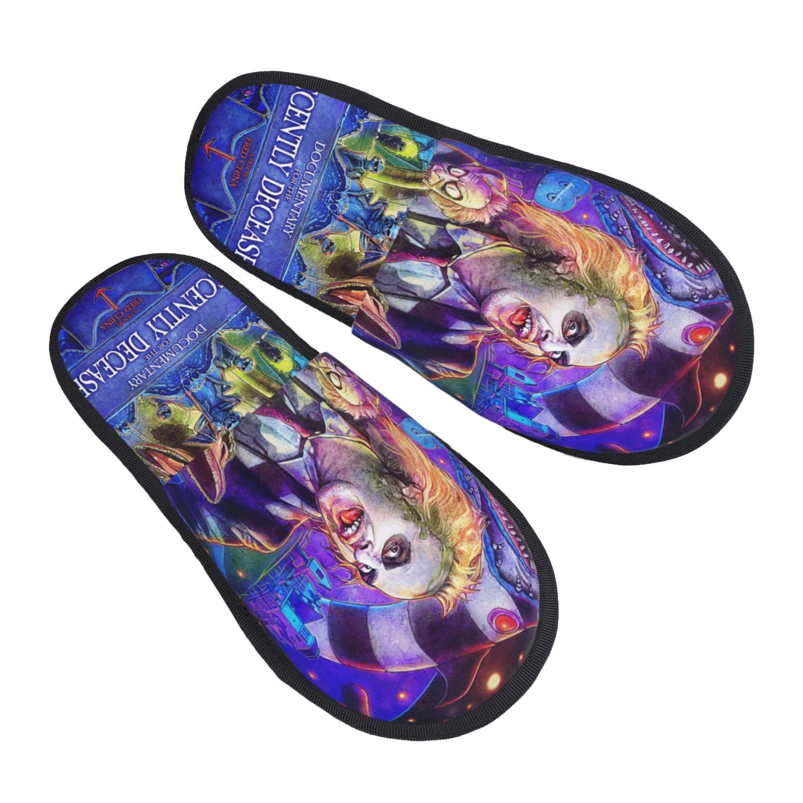 Beetlejuice Winter Home Slippers Warm House Shoes Cozy Plush Cotton ...