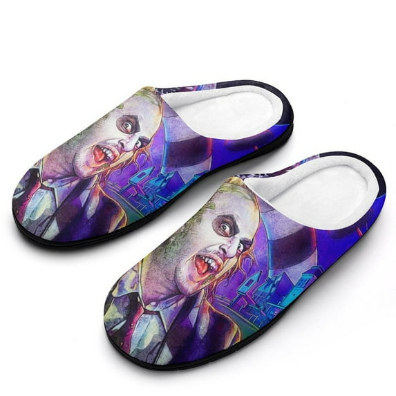Beetlejuice Women's Cotton Slippers Warm Plush Lining Non-Slip Shoes ...