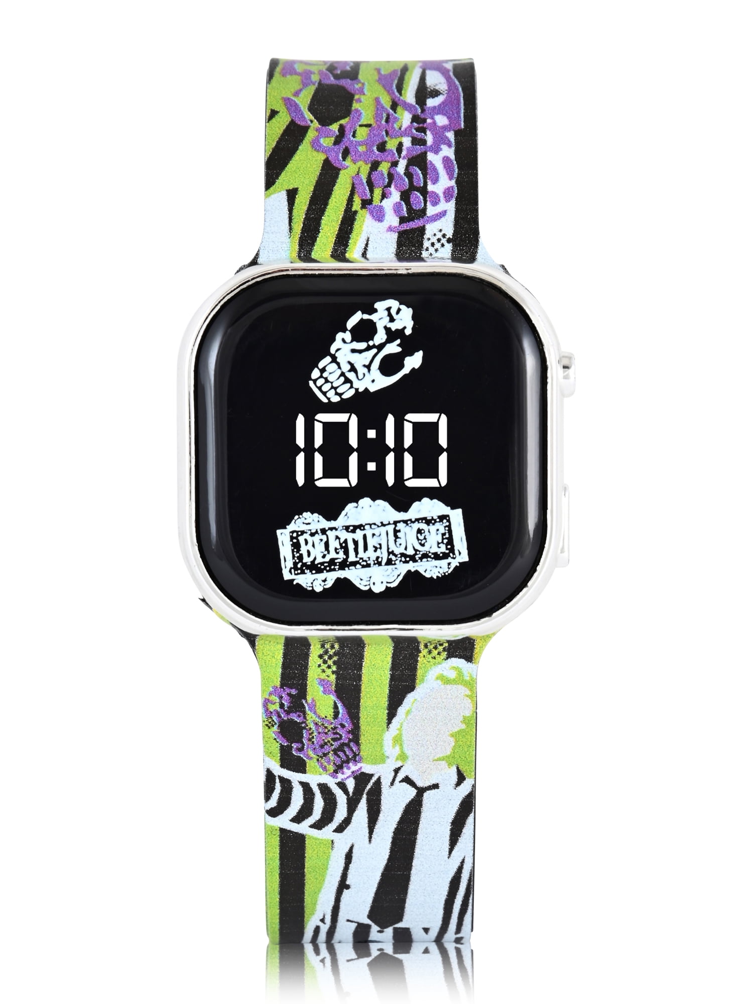 BeetlejuiceUnisex Children's LED Watch with Square Case and Printed ...