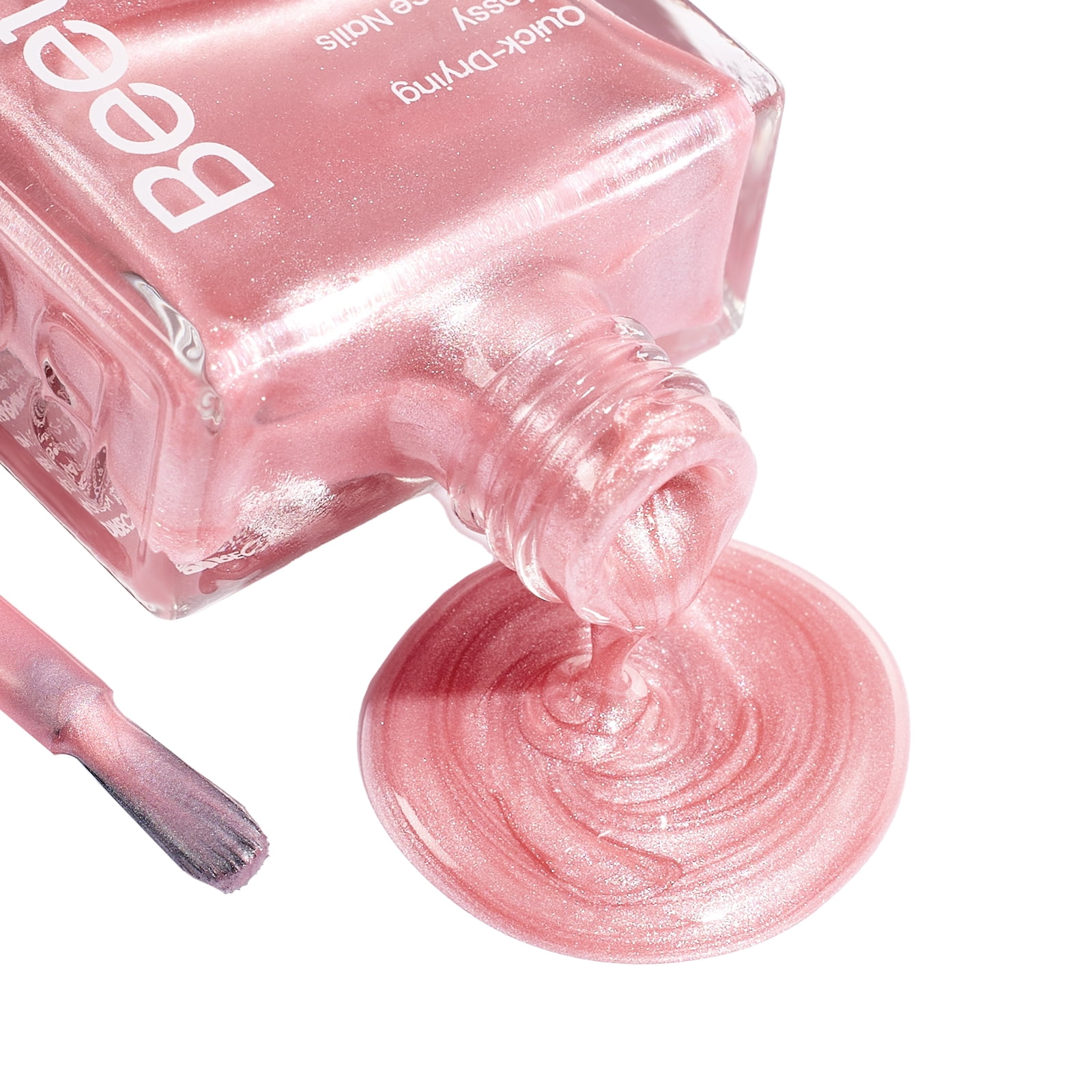 Beetles 1Pcs 15ml Pink Rose Pearl Nail Polish-Fast Drying & Long ...