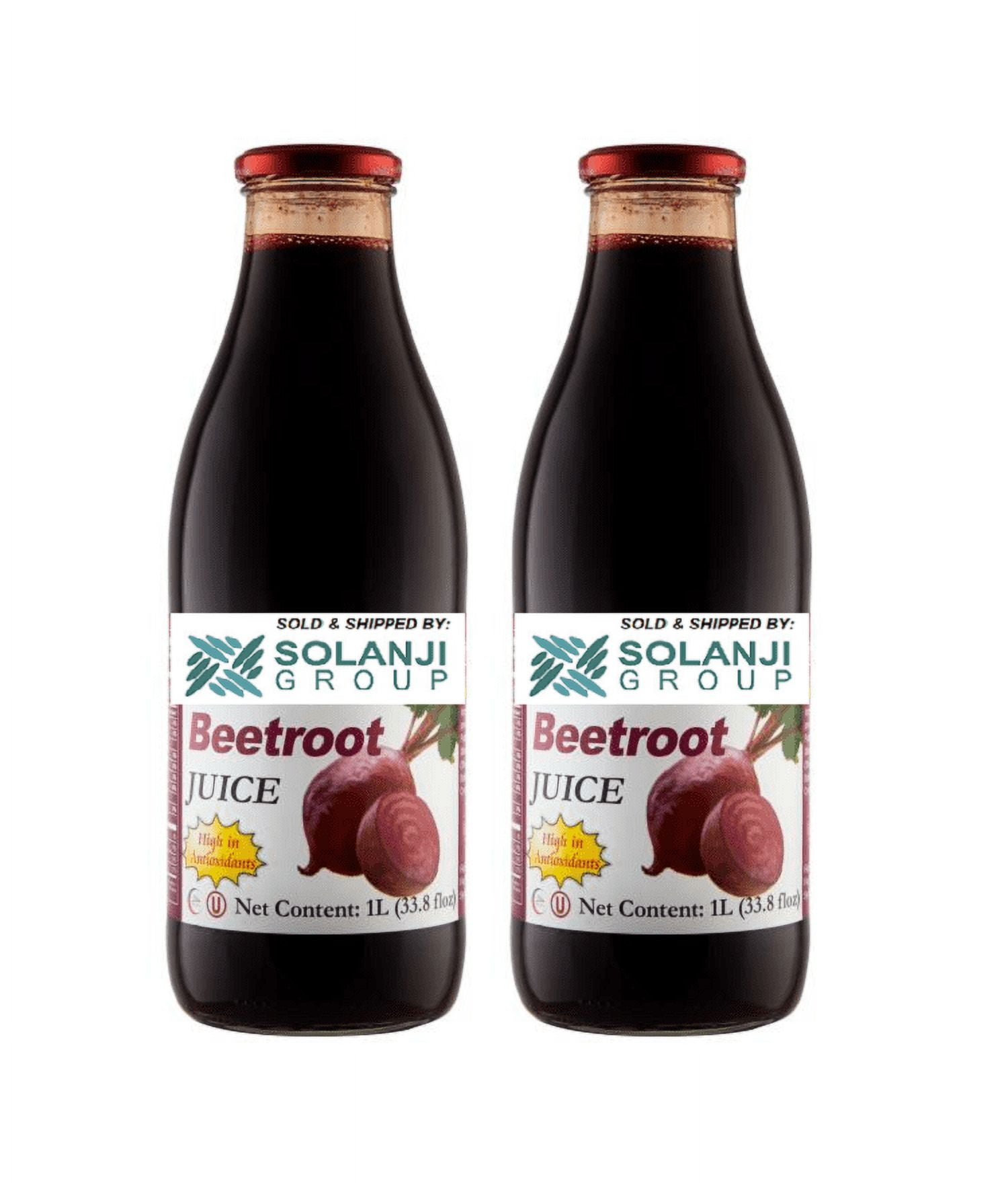 Beetroot Juice Net 33.8 fl.oz (1 Ltr.) - Two (2) Glass Bottles - High ...