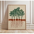 Beetroot Roots Illustration Green Red Botanical Paper Poster Decor ...