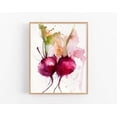 Beetroot Watercolor Poster Rustic Kitchen Wall Art Farmhouse Vegetable ...