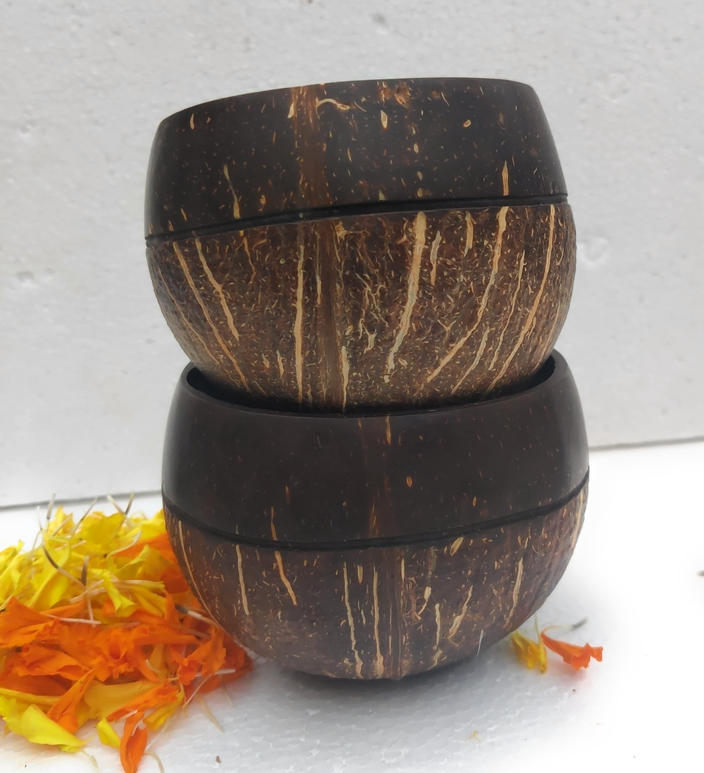 Beetroots Eco-living Coconut shell bowls Combo Pack of 2,Diningware ...