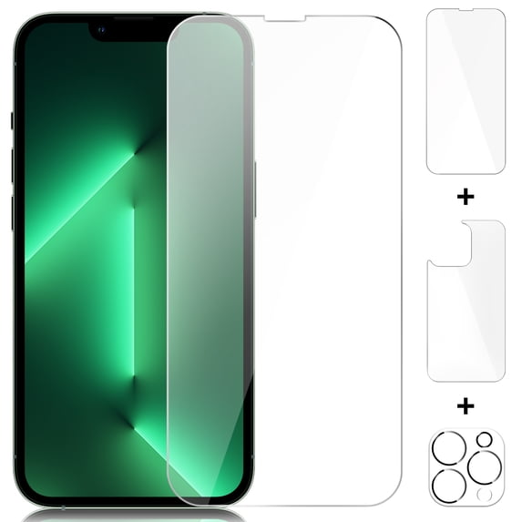 Beeyoka 3 Pack iPhone 13 Pro Max Screen Protector, Front, Back and ...