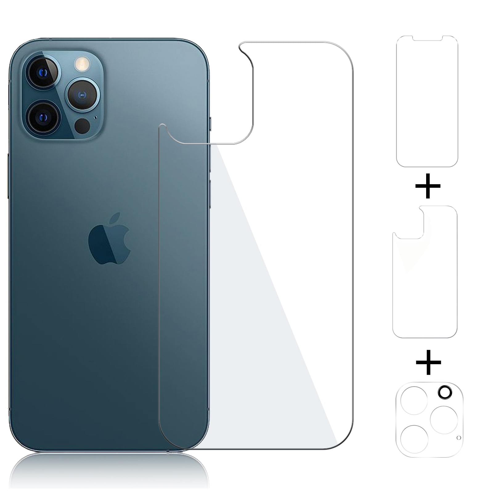 Beeyoka 3 in 1 iPhone 12 Pro Max Screen Protector,Front and Back Screen ...