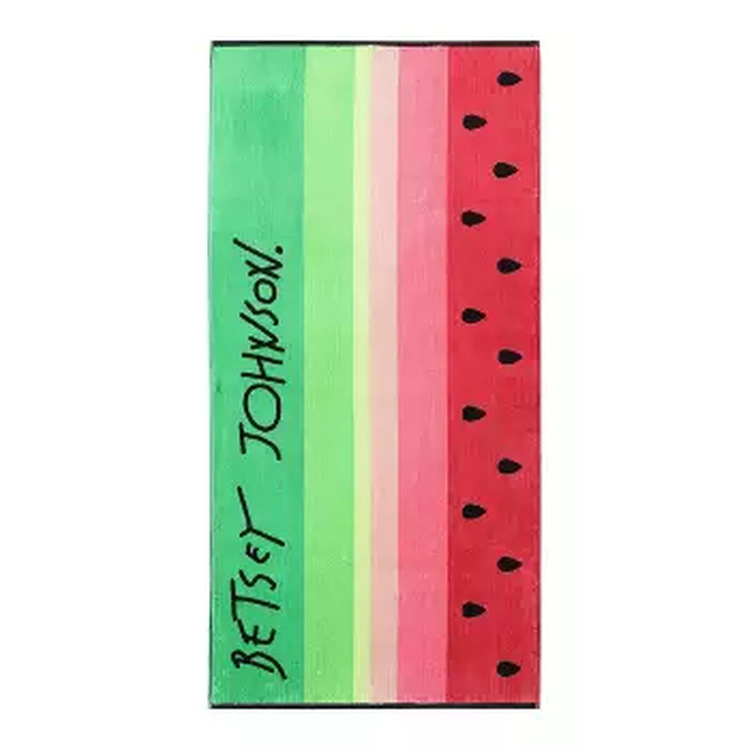 Beeyville Beey JohnS1on Watermelon StR1iped Beach Towel Pink - Walmart.com