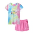 Beezizac 2-Piece Girls Pajama Set Summer Sleepover Tie Dye Short PJS, Size 4T-18 - Walmart.com