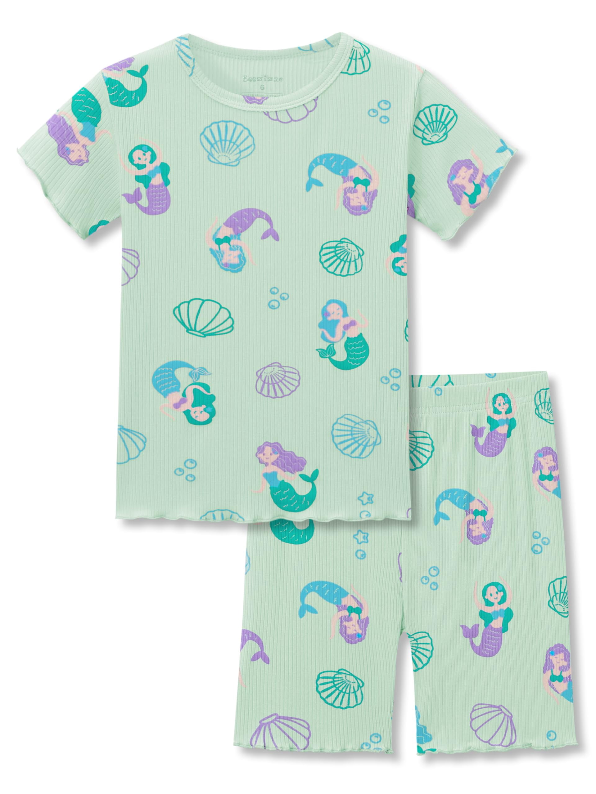Beezizac Baby/Toddler Girl Pajamas Summer Cute Mermaid's Dream Sleep ...