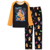 Beezizac Black Orange Chill "Power Up" Capybara Axolotl Pajamas Boys ...