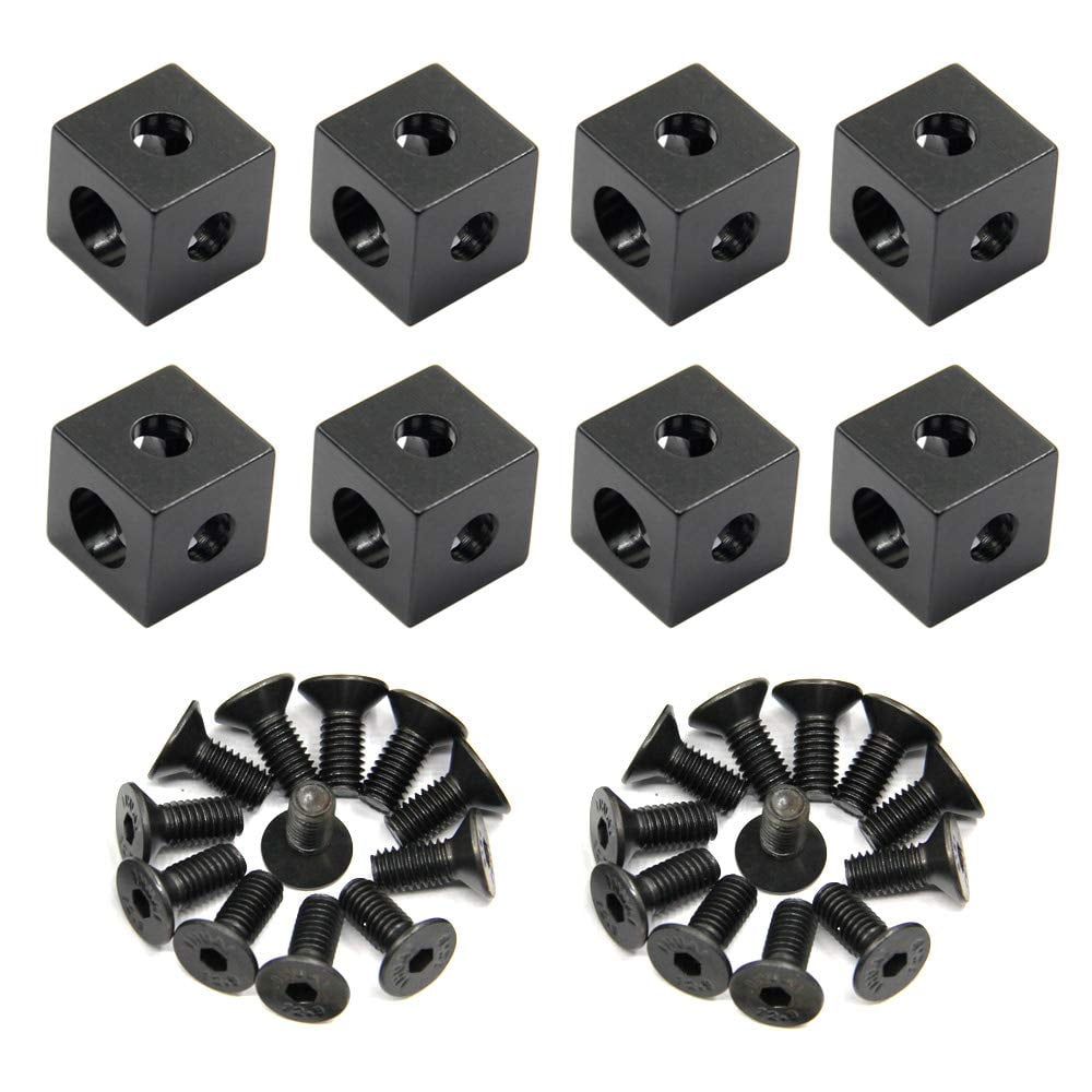 Befenybay 8PCS Black Corner Bracket Cube (20x20x20mm) for 6mm Slot ...