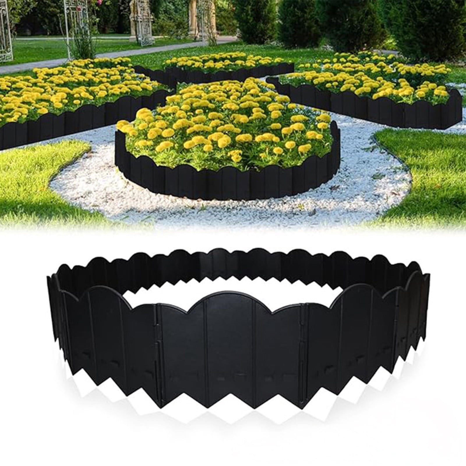 Beforeyayn 10pc Plastic Mini Fence,wave fence for garden or yard for ...