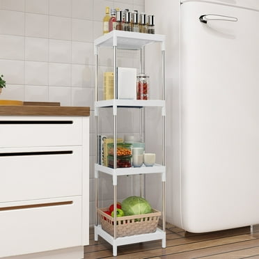 Danpinera 3-Tier Narrow Storage Cart, Lockable Wheels, U-Handle ...