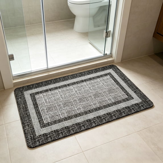 Beforeyayn Absorbent Non Slip Bathroom Rug, Stain Clean Floor Mat ...