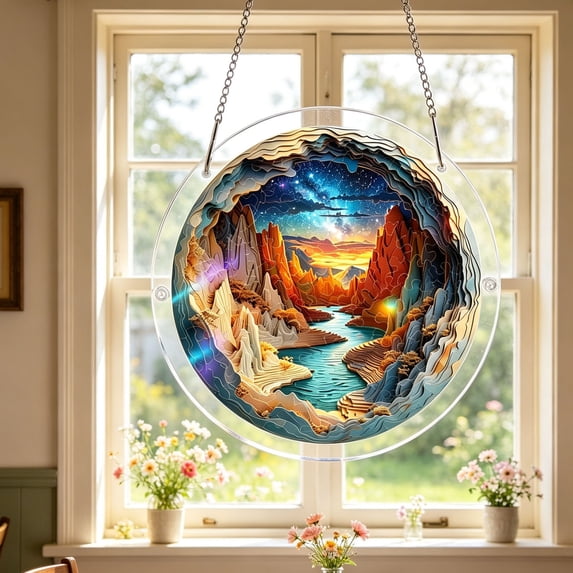 Beforeyayn Acrylic Puzzle Suncatcher Glowing Haven, Sun Catcher Puzzle ...
