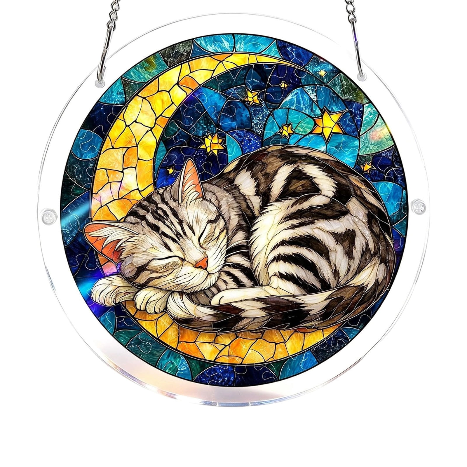 Beforeyayn Acrylic Puzzles Suncatcher Window Hanging, 83 Pieces 7.4 ...