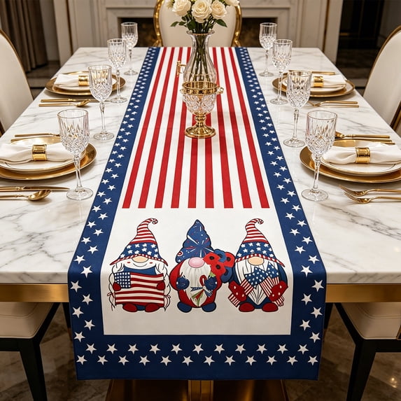 Beforeyayn Americans Independence Day Table Flag, American Style Dining ...