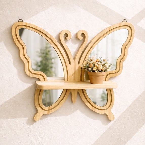 Beforeyayn Solid Wood Wall Flowerpot Rack, Decorative Wall Mount That ...