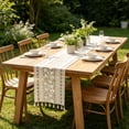 Beforeyayn Burgundy Floral Embossed Table Runner, With Tassels Vintage ...