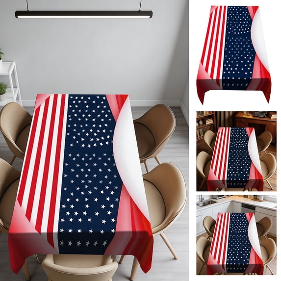 Beforeyayn Celebrating Independence Day Tablecloth, Printed Lace For ...