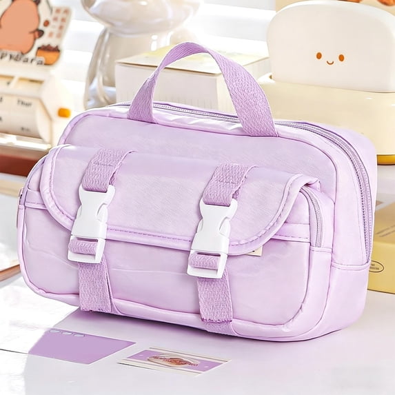 Beforeyayn Double Flap Pencil Case, Compact Multi-Compartment Pencil ...