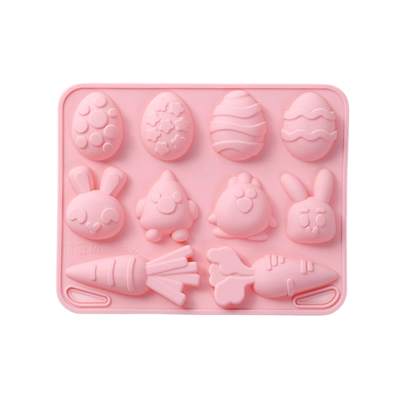 Beforeyayn Easter Bunny Carrot Egg Chick Silicone Mold, Flexible Non ...