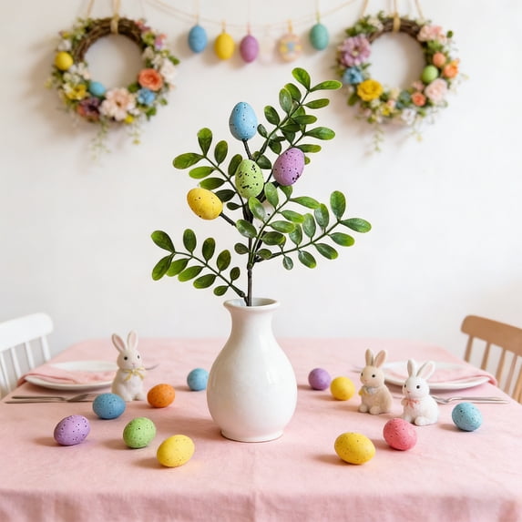 Beforeyayn Easter Egg Tree Branches, Easter Egg Picks, Colorful Floral ...