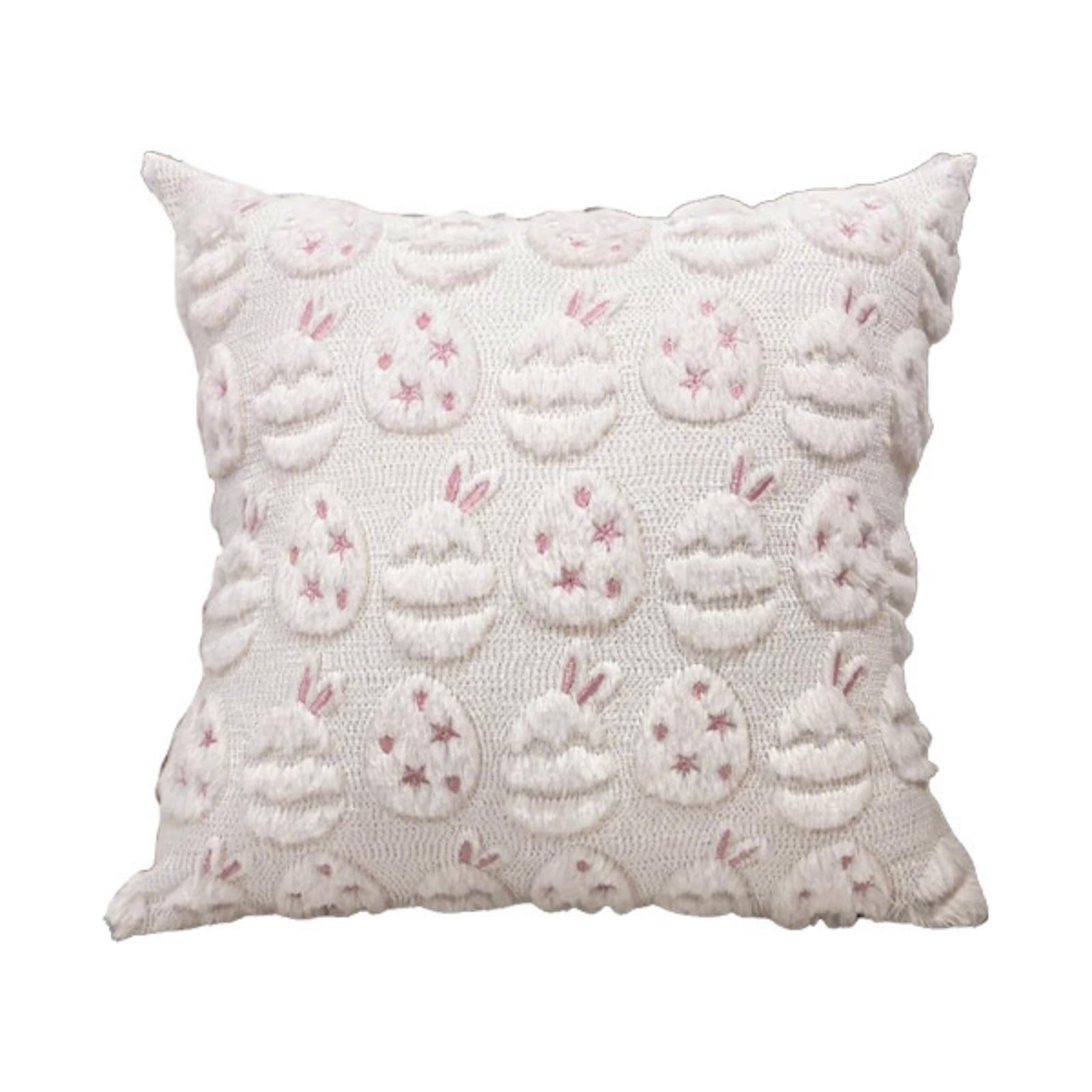 Beforeyayn Embroidery Easter Egg Pillow Cover Set, Sofa Throw Pillow ...