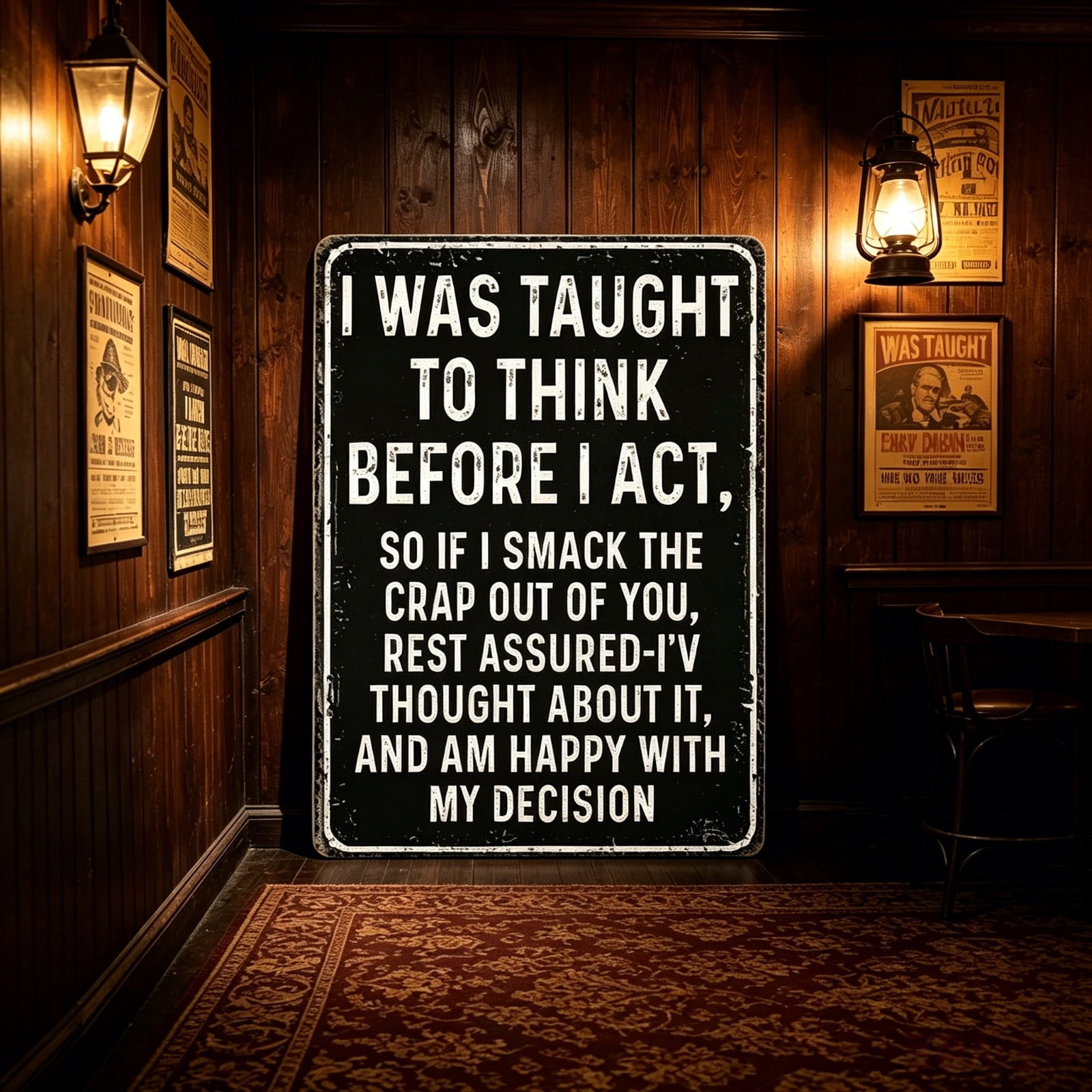 Beforeyayn Funny Metal Tin Sign, Sarcastic Wall Decor for Man Cave ...