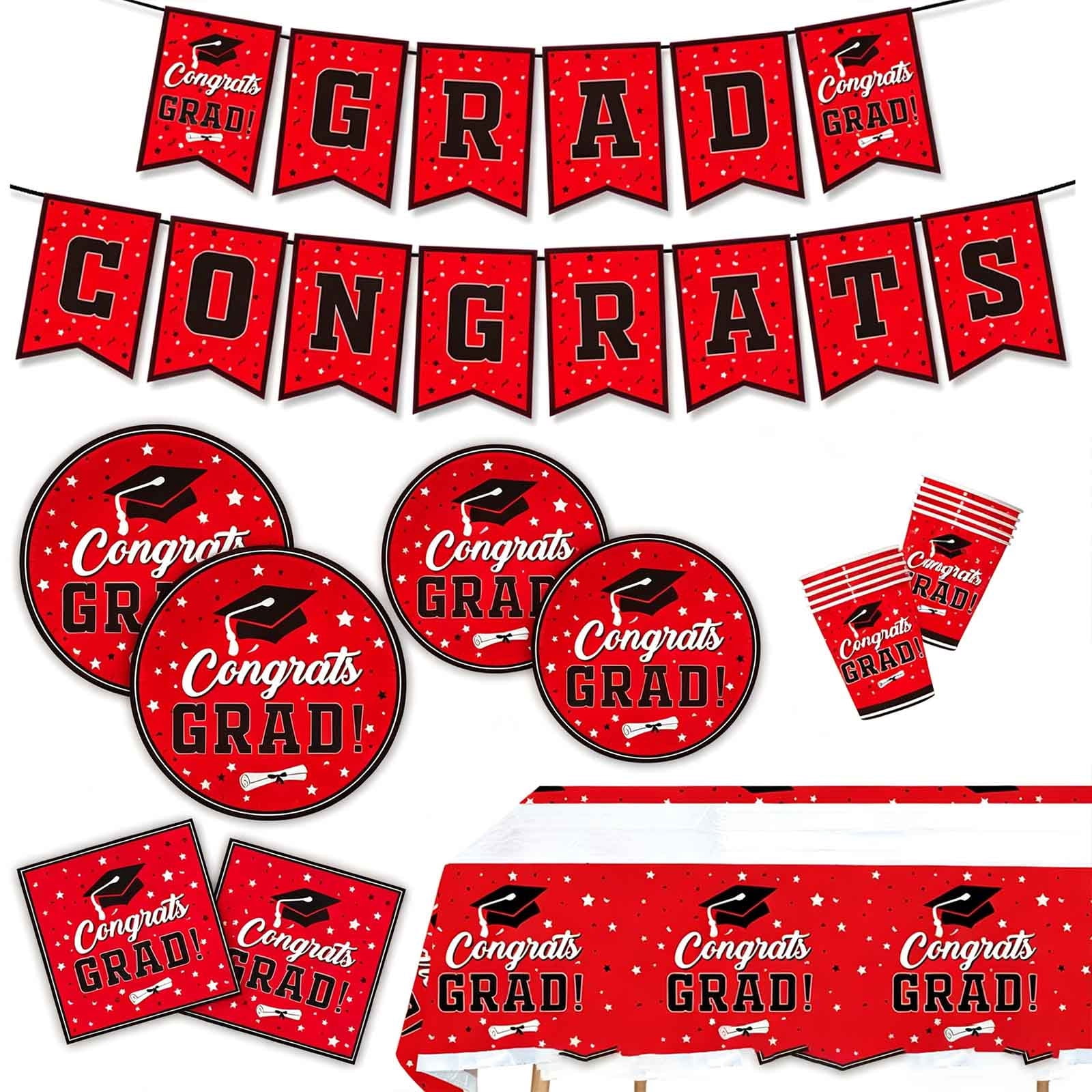 Beforeyayn Graduation Season Themed Party, Disposable Tableware Set For ...