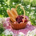 Beforeyayn Handwoven Rattan Flower Basket, with Handle for Floral ...