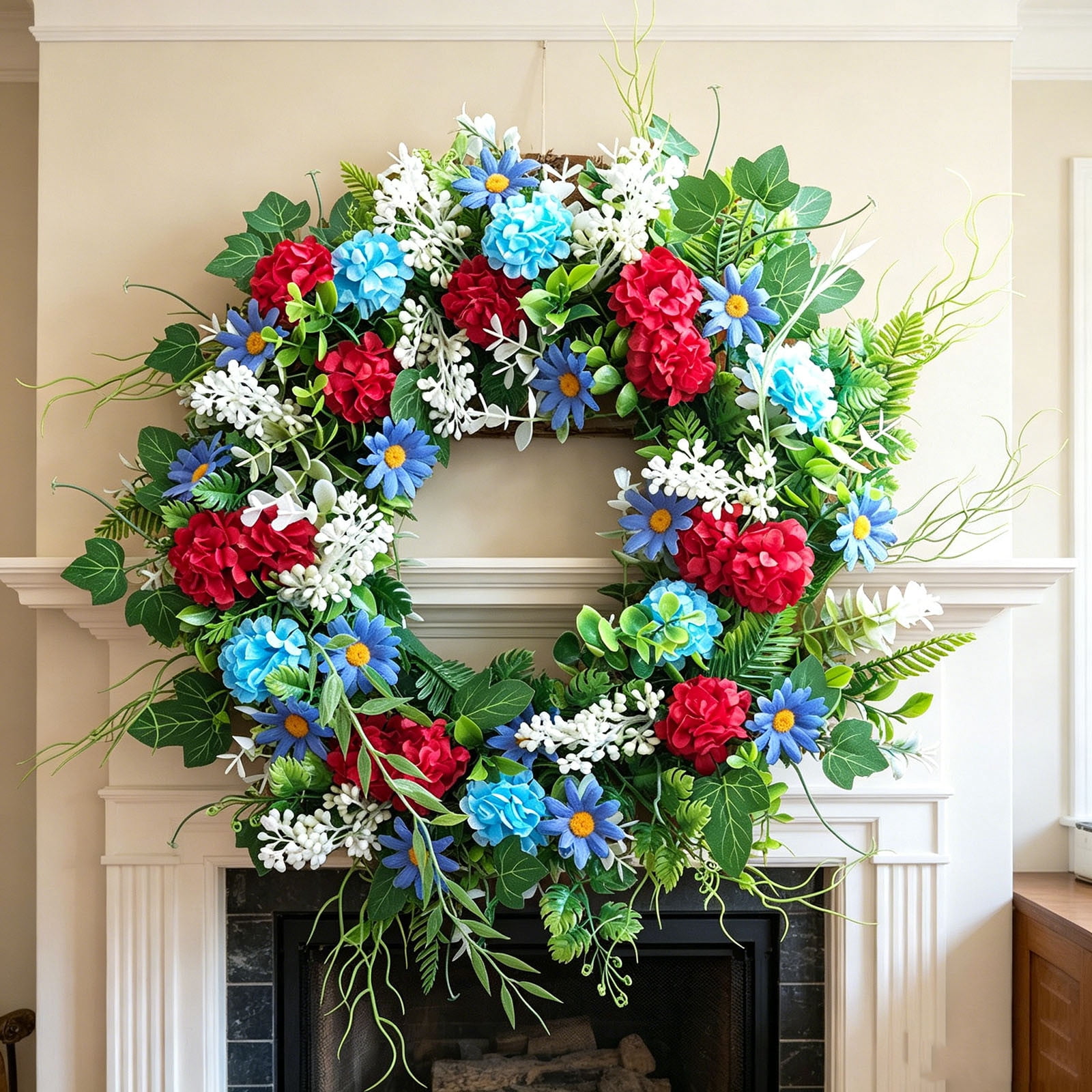 Beforeyayn Independence Day Wreath, Patriotic Memorial for Soldiers ...