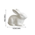 Beforeyayn Mini Cute White Ceramic Rabbit Decor, Easter Ceramic Home ...
