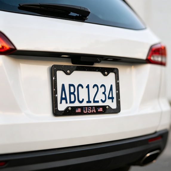 Beforeyayn Patriotic License Frame, Usa Flag Metal Frame for Cars or ...