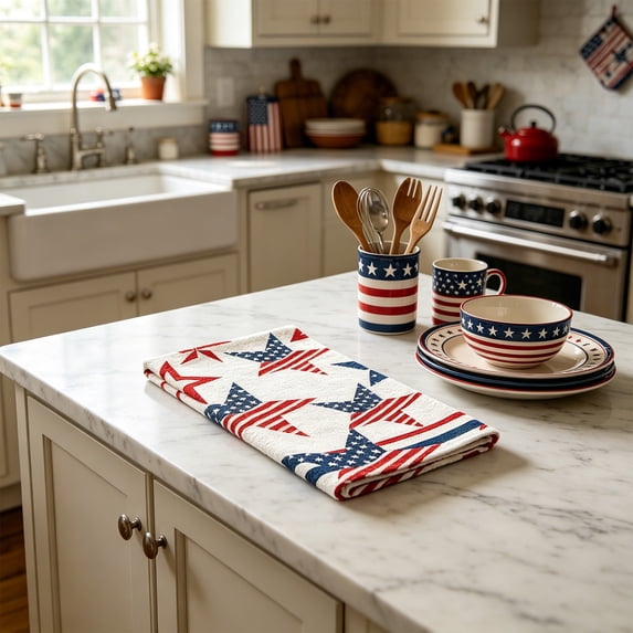 Beforeyayn Patriotic Themed Kitchen Towels Independence Day, Cleaning ...
