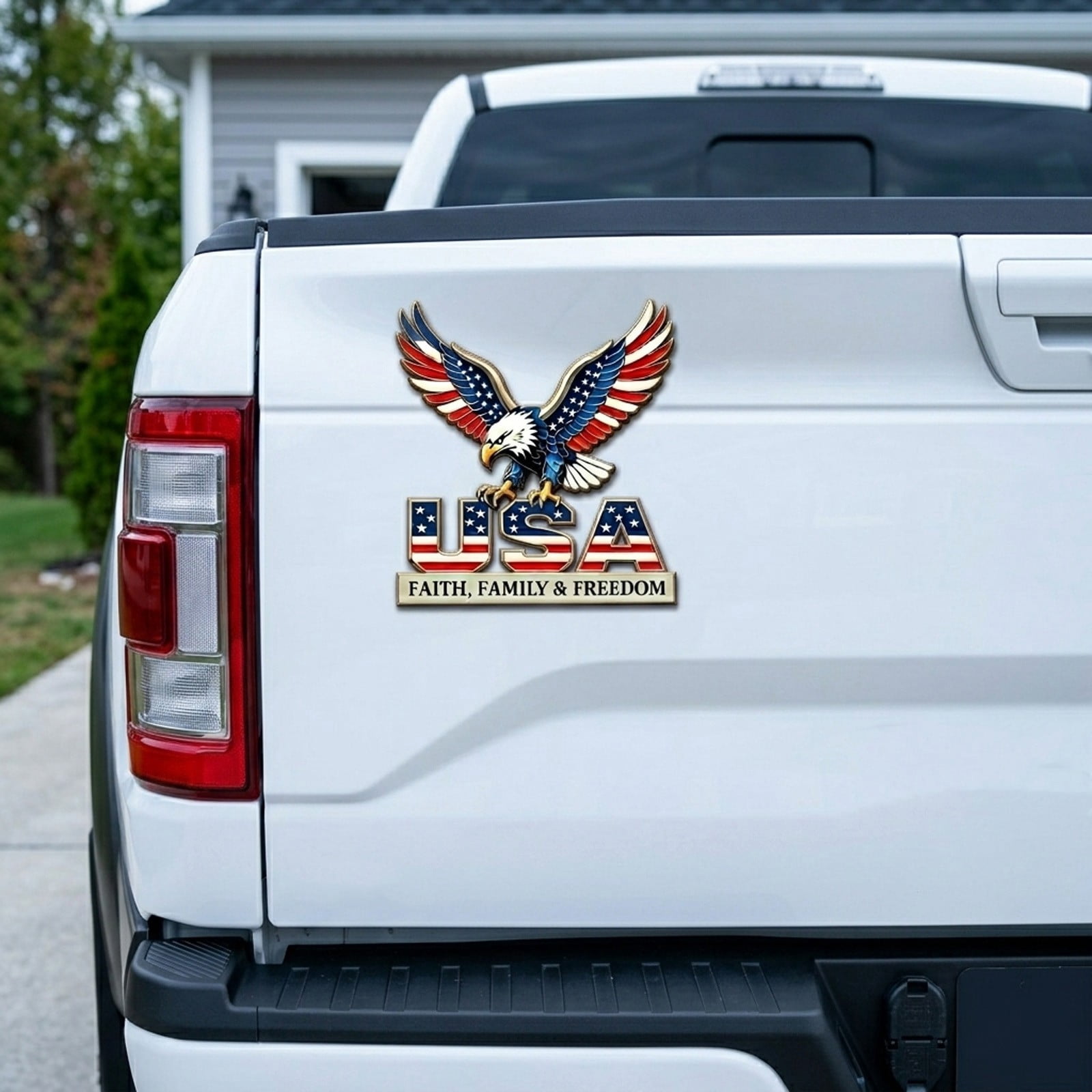 Beforeyayn Patriotic Usa Car Decal, America Family Flag Vinyl Sticker ...