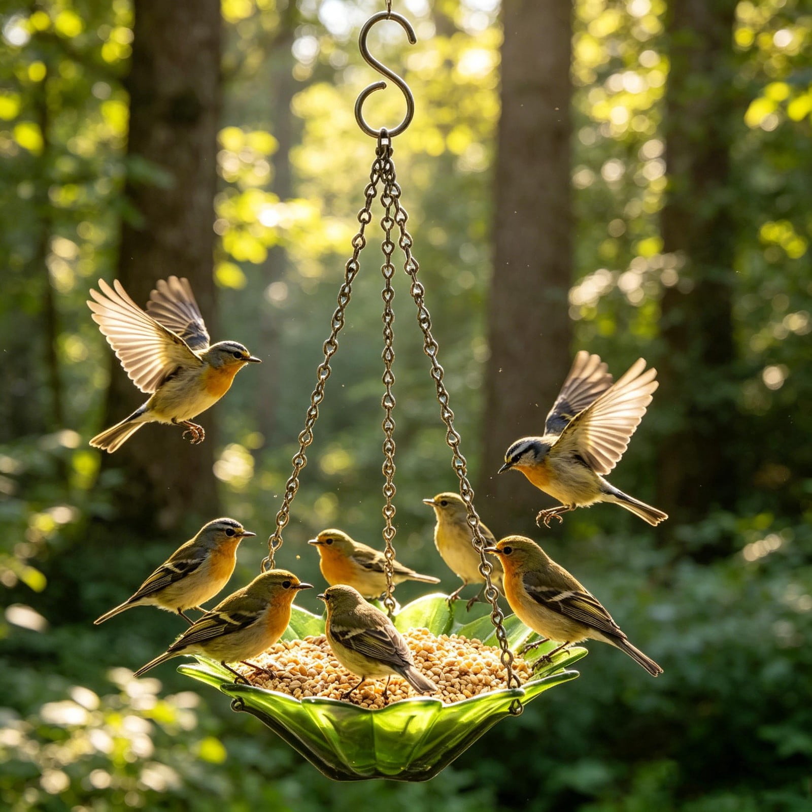 Beforeyayn Practical And Portable Small Hanging Bird Feeder, Outdoor ...