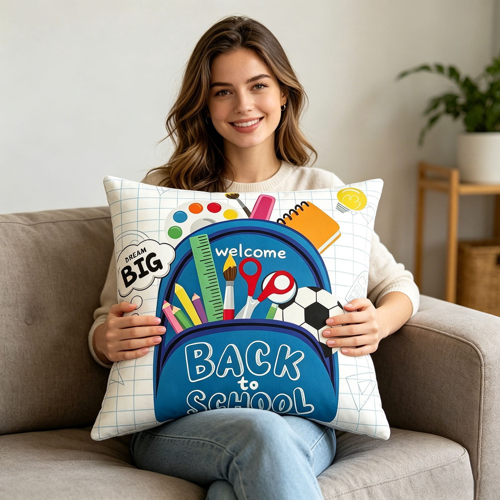 Beforeyayn Reading Theme Pillow Covers Letter, Printed Cushion Cases ...