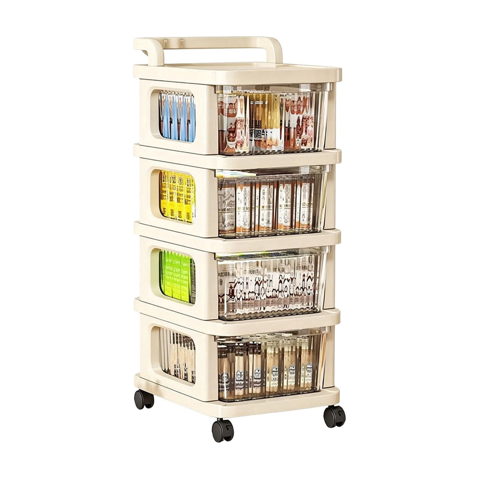 Beforeyayn Rolling Storage Carts With Drawers, Great For Adults Or Kids ...