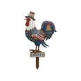 Beforeyayn Rooster Garden Stake Statue, Rustic Metal Patriotic Bird ...