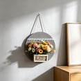Beforeyayn Round Wooden Flower Basket, Handmade Wooden Barrel for Wall ...