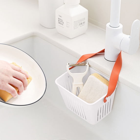 Beforeyayn Sink Caddy Organizer, Hanging Basket for Kitchen Sponge and ...