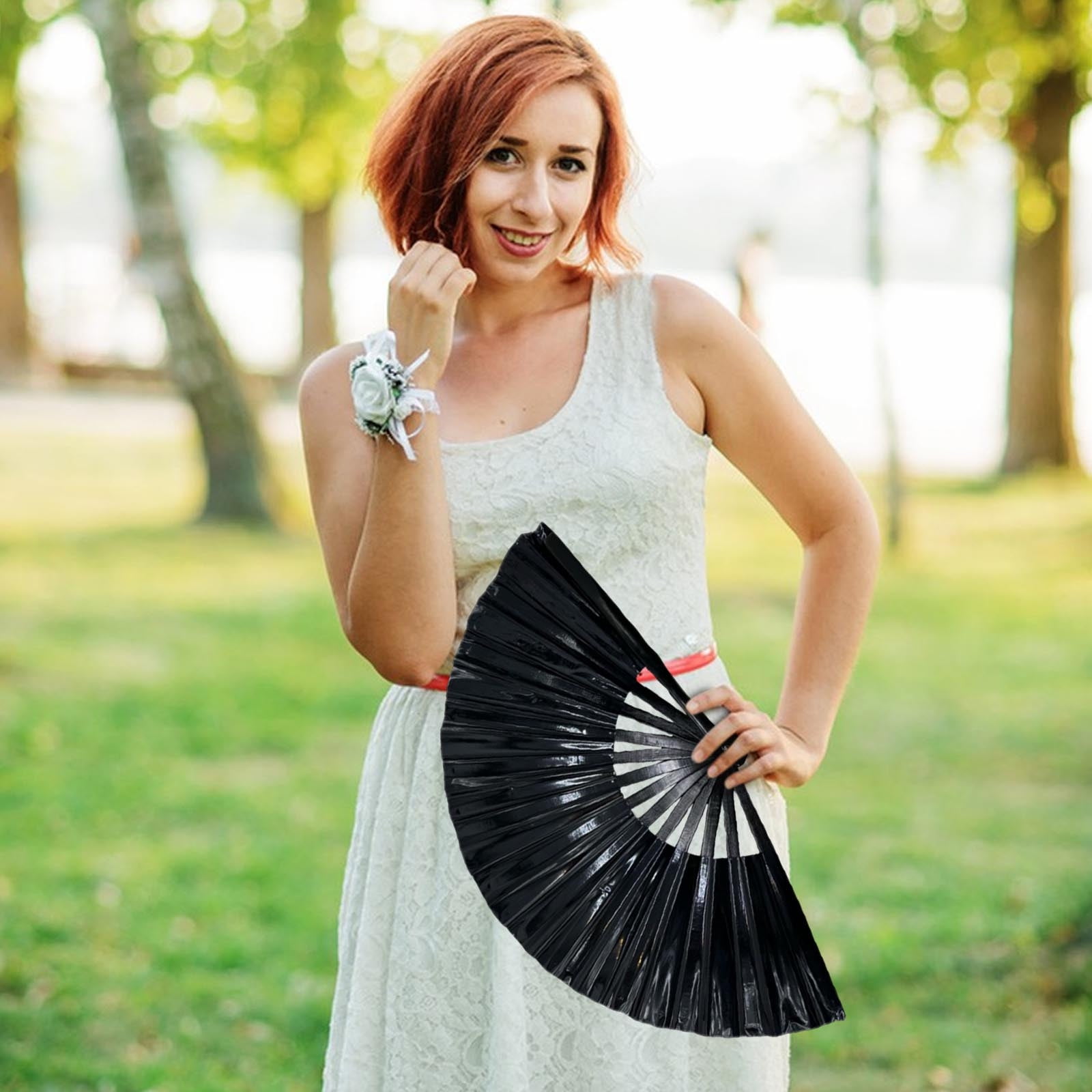 Beforeyayn Snap Fans for Line Dancing, Line Dance Popping Fan, Portable ...