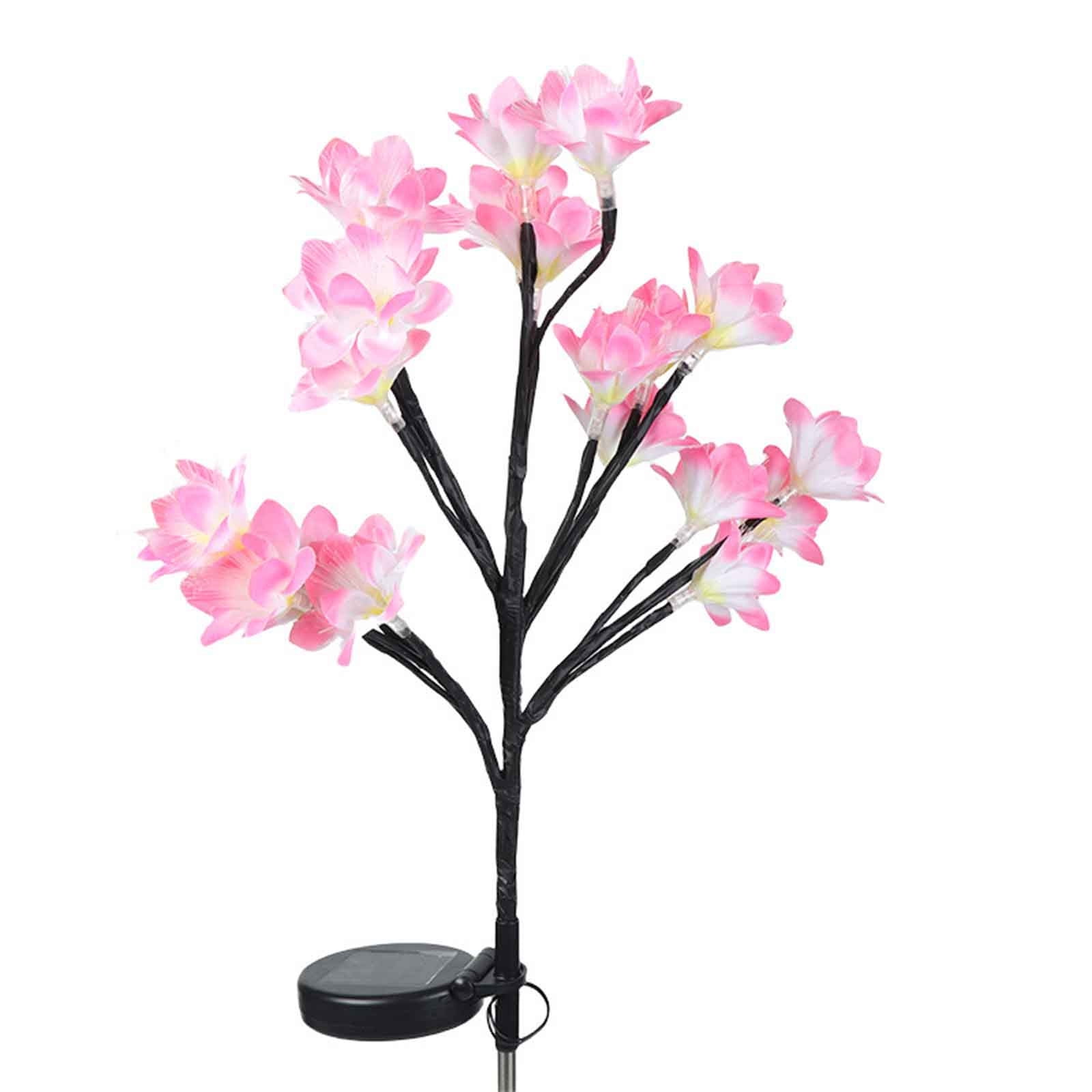 Beforeyayn Solar Camellia Flower Garden Light, Warm LED stake light for ...