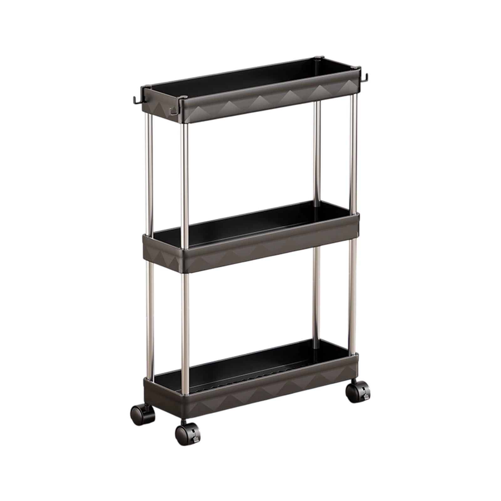 Beforeyayn Three Tier Narrow Storage Cart with Shelves, Multi Purpose ...